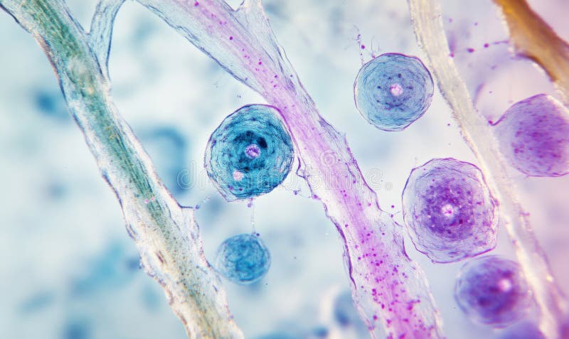 Root Tip of Onion and Mitosis Cell in the Root Tip of Onion Under a ...
