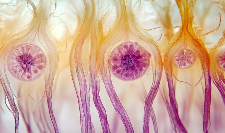 Root Tip of Onion and Mitosis Cell in the Root Tip of Onion Under a ...