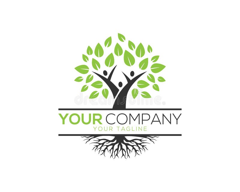 Root of the Tree Logo Design Stock Vector - Illustration of business ...