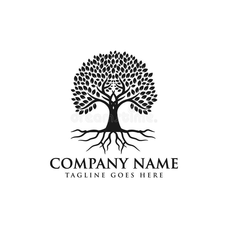 Tree Trunk Logo Design Inspiration Stock Vector - Illustration of ...