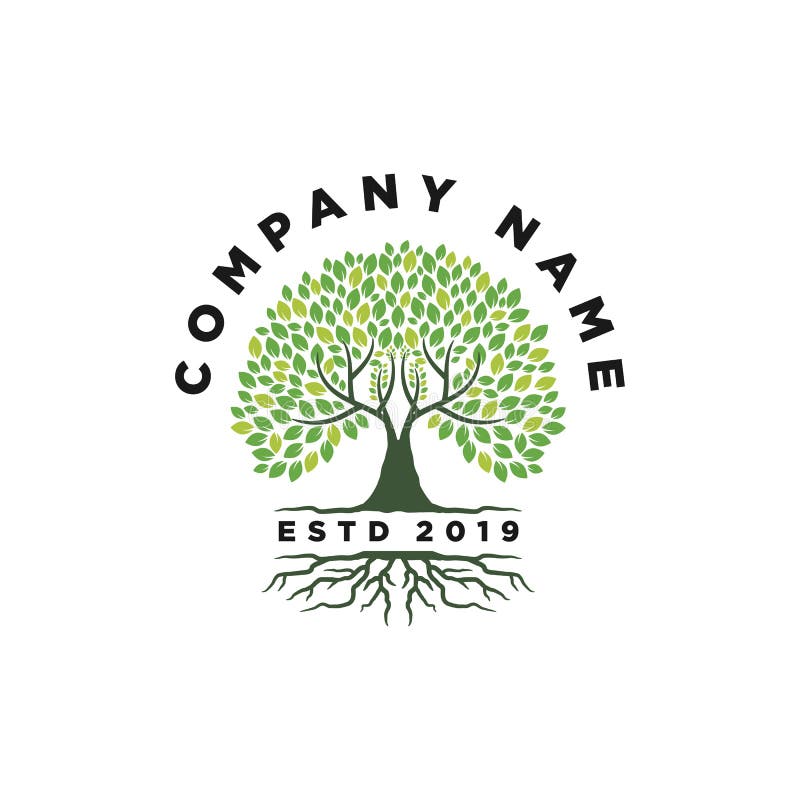 Tree Trunk Logo Design Inspiration Stock Vector - Illustration of ...