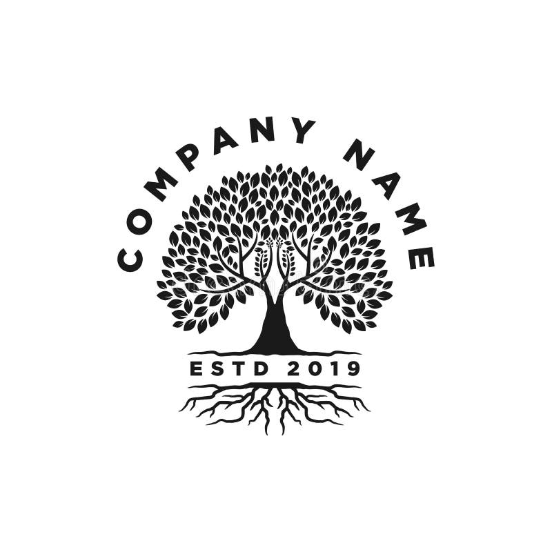 Tree Trunk Logo Design Inspiration Stock Vector - Illustration of ...