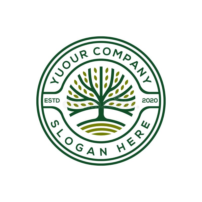 Root of the Tree Logo Illustration Simple Stock Vector - Illustration ...
