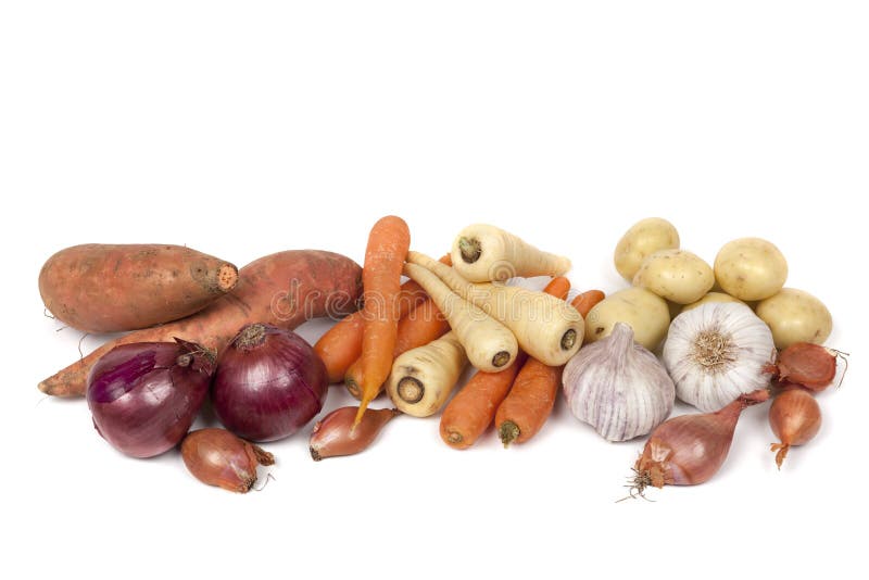 Root Vegetables on White stock photo. Image of food, uncooked - 26600528