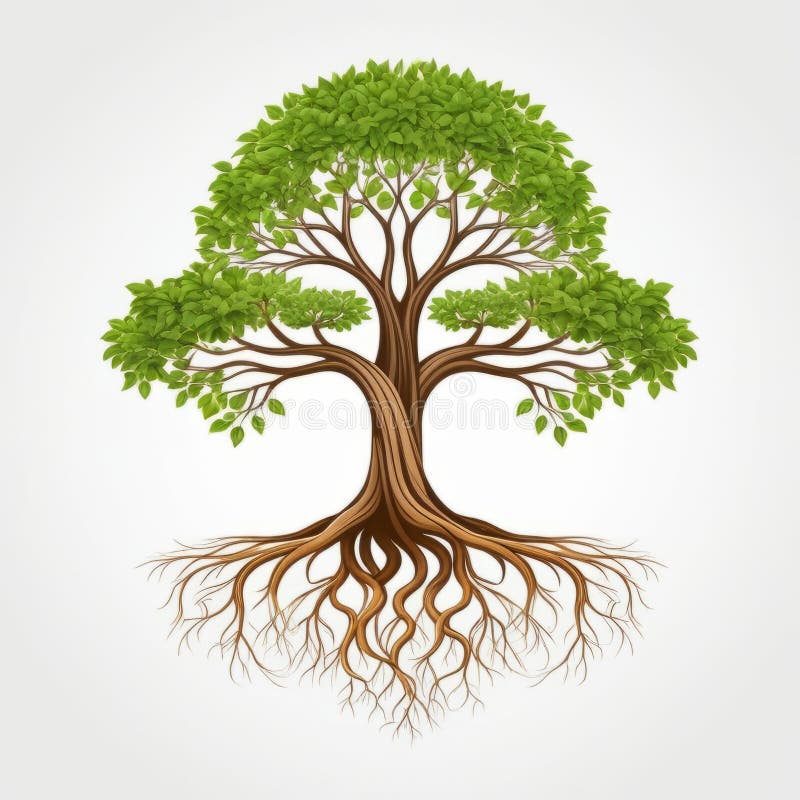 Rooted in Strength stock illustration. Illustration of stability ...