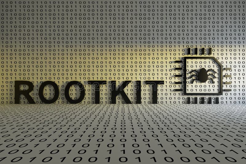 ROOTKIT Concept Text Sunlight 3D Stock Illustration - Illustration of ...