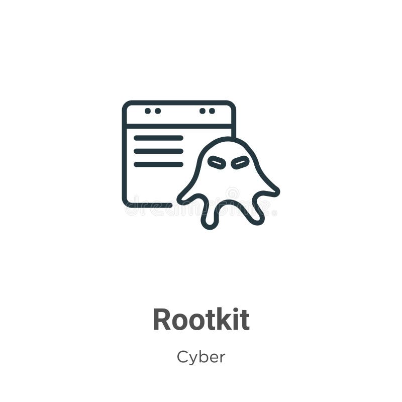 Outline Rootkit Vector Icon. Isolated Black Simple Line Element ...