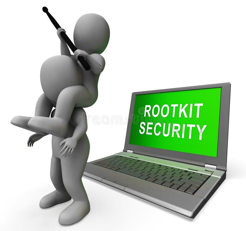 Rootkit Security Data Hacking Protection 3d Rendering Stock ...