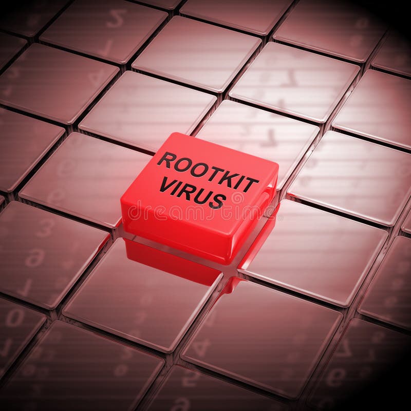 Rootkit Virus Cyber Criminal Spyware 3d Rendering Stock Illustration ...