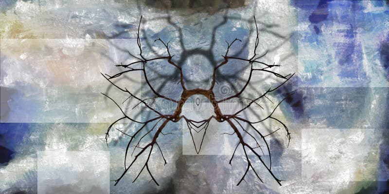 Roots on abstract canvas stock illustration. Illustration of effect ...