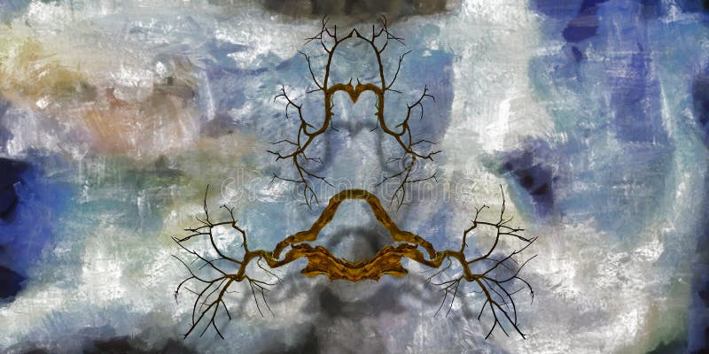 Roots on abstract canvas stock illustration. Illustration of round ...