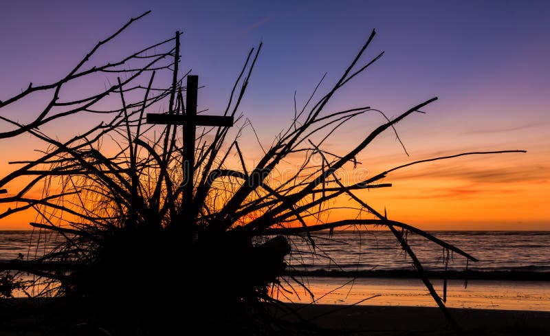 Cross and Tree stock photo. Image of christianity, religious - 36166698