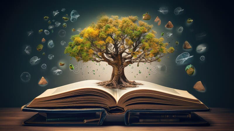 Roots education tree stock illustration. Illustration of education ...