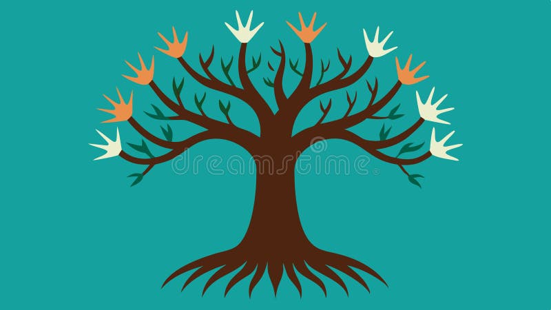 Roots of Pain Illustrate a Large Tree with Deep Roots Shaped Like Hands ...