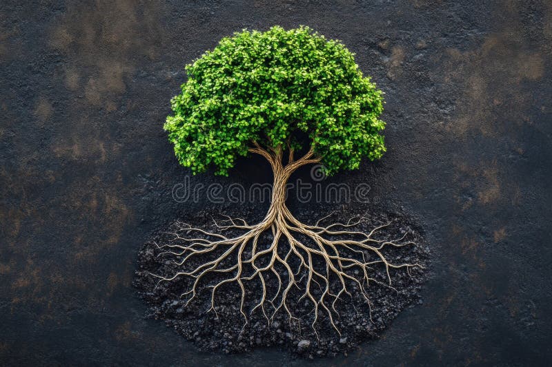 Roots Resembling Neural Network Highlight Connection Nature Organic ...