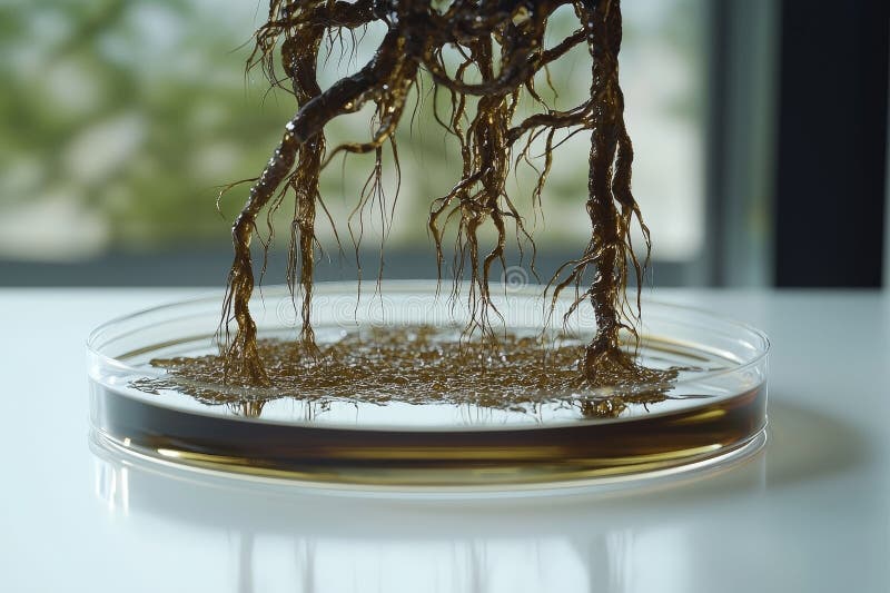 Roots Suspended in Liquid Medium Showcase Biological Growth and ...