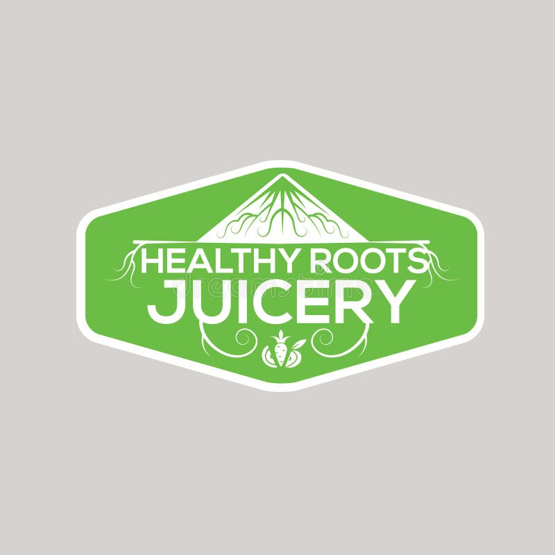 Roots Vector Logo. Healthy Food Logo Stock Vector - Illustration of ...