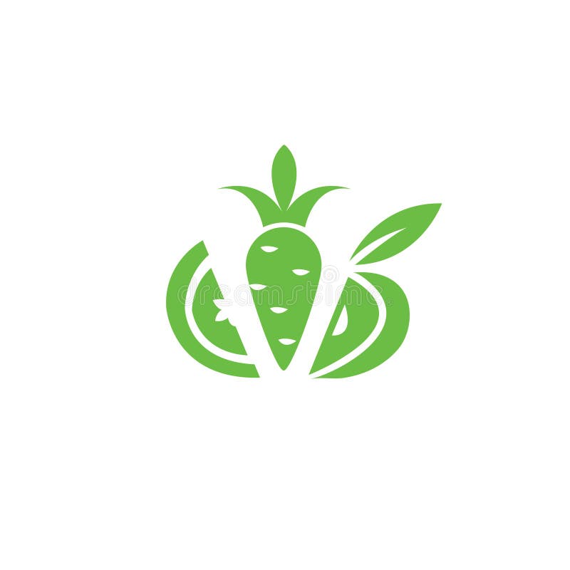 Roots Vector Logo. Healthy Food Logo Stock Vector - Illustration of ...