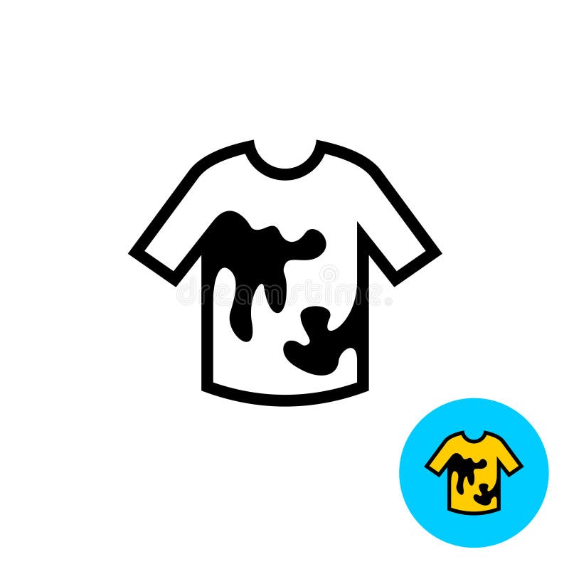 Ropa Con El Icono De Las Manchas Ilustración del Vector - Ilustración ...