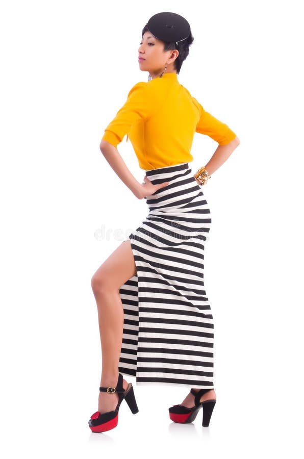 Ropa De Moda Que Lleva Modelo Imagen de archivo - Imagen de aptitud ...