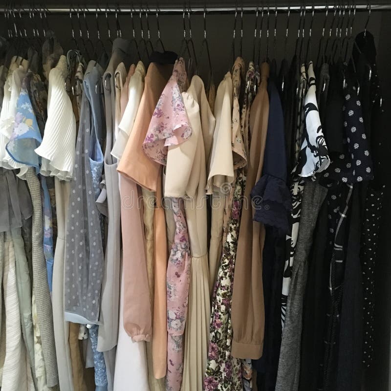 Ropa Del Guardarropa De Las Mujeres Foto de archivo - Imagen de ...