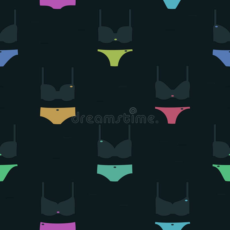 Fondo De La Ropa Interior Del ` S De Las Mujeres Ilustración del Vector ...