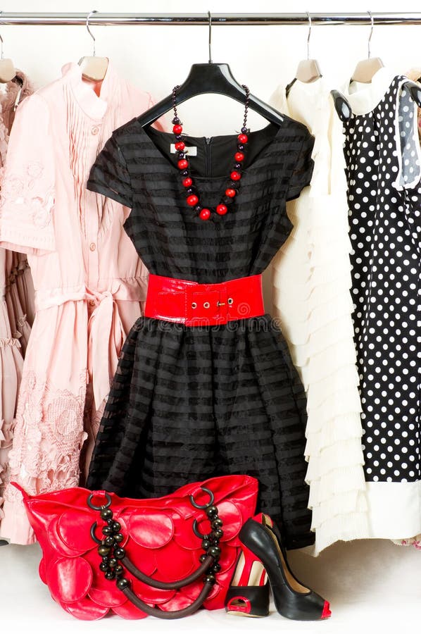 Ropa, zapatos y accesorios imagen de archivo. Imagen de fashionable ...