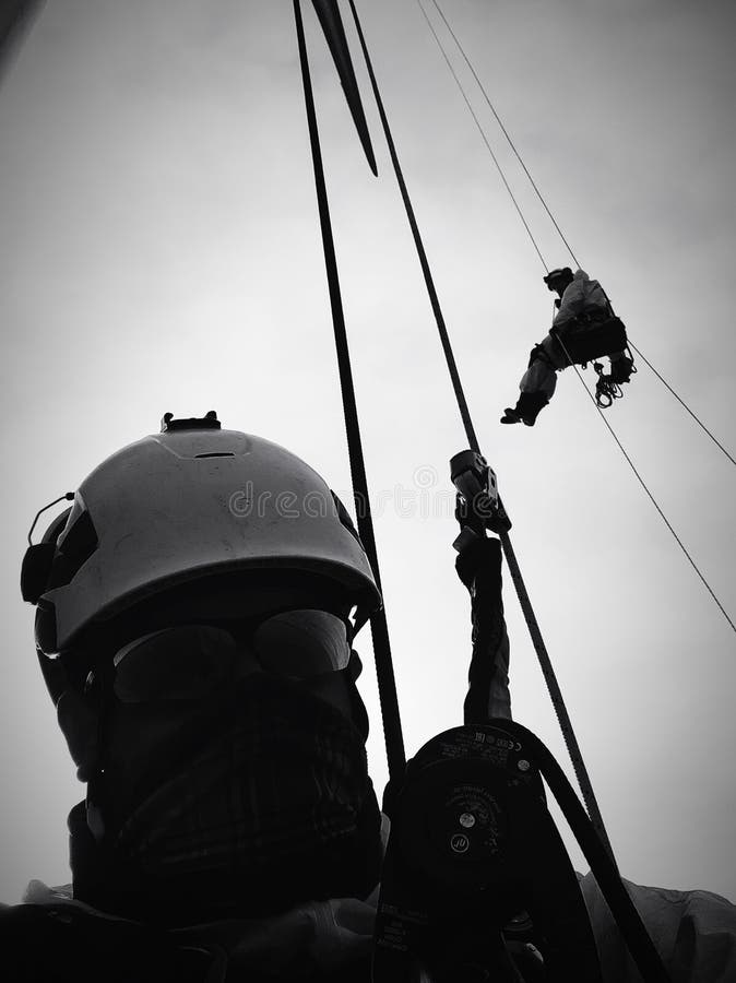 Rope access work stock image. Image of photograph, work - 220041461