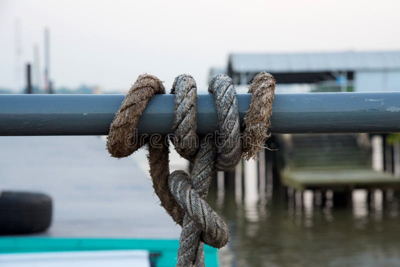 Rope Across Around Steel Tube Stock Image - Image of gardening ...