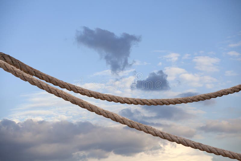 Rope against blue sky stock image. Image of abstract - 131933689
