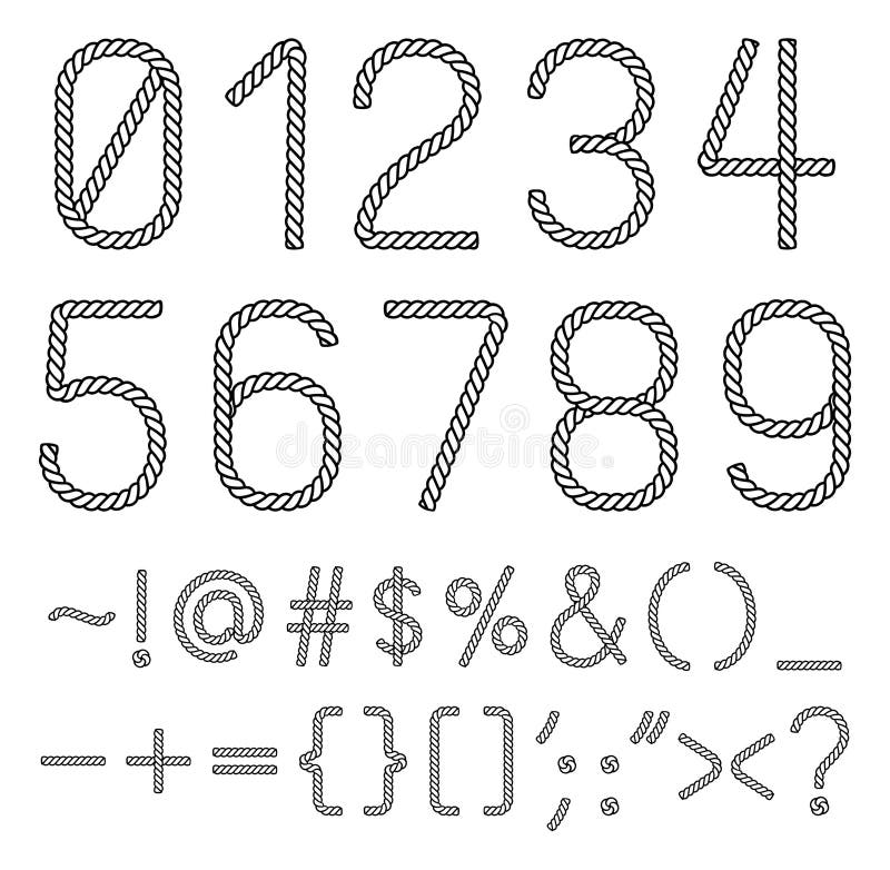 Rope Letters Alphabet Stock Illustrations – 570 Rope Letters Alphabet ...