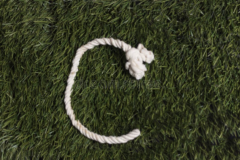 Rope Alphabet on Grass. Letter C Stock Image - Image of people ...