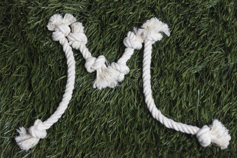 Rope Alphabet on Grass. Letter B Stock Image - Image of design ...