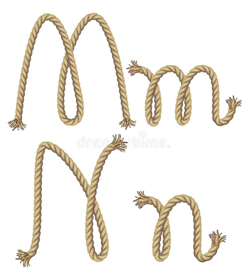 Rope Alphabet. Illustration Stock Vector - Illustration of ...