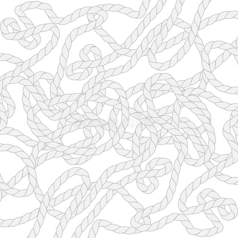 Rope Background. Pattern with Monochrome Rope Loop Stock Vector ...