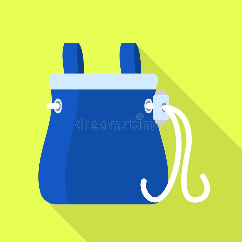 Rope Backpack Icon, Flat Style Stock Vector - Illustration of ...