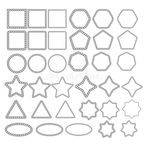 Rope Basic Chape Frame Vector Pattern Stock Vector - Illustration of ...
