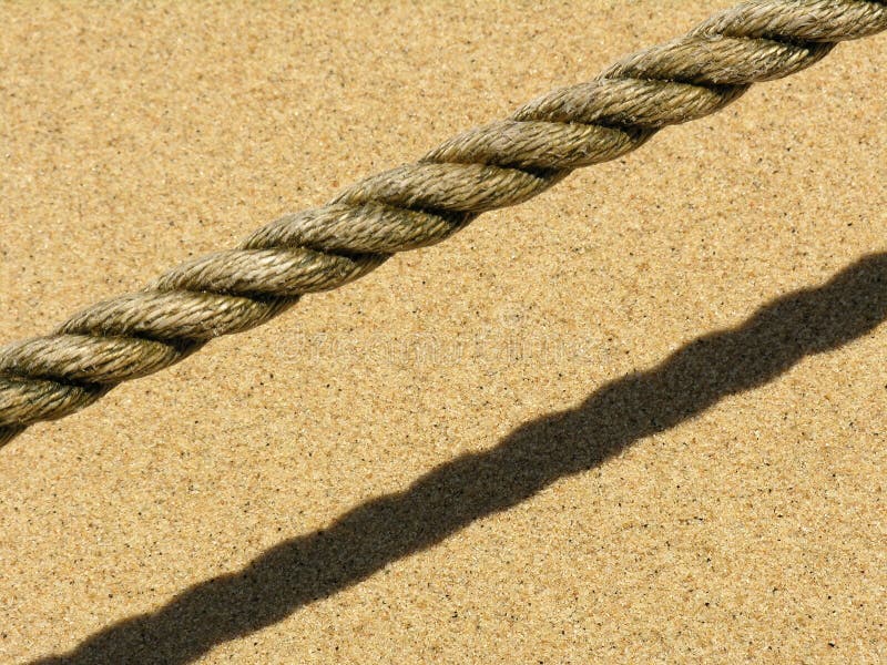 Rope on the beach stock image. Image of fast, detail, shade - 253821