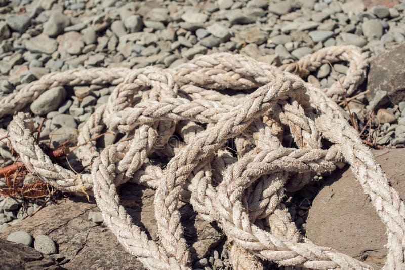 The rope on the beach stock image. Image of design, ocean - 79923089