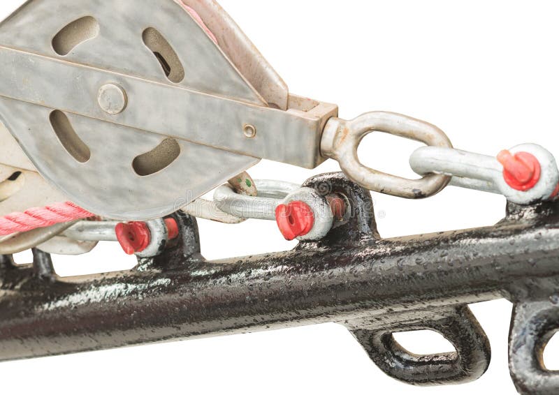 Rope on blocks stock image. Image of cable, nautical - 96128963