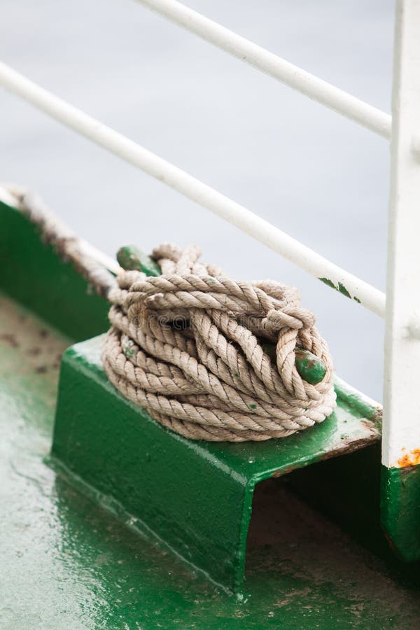 Rope on a boat stock photo. Image of vessel, anchor, transport - 77906294