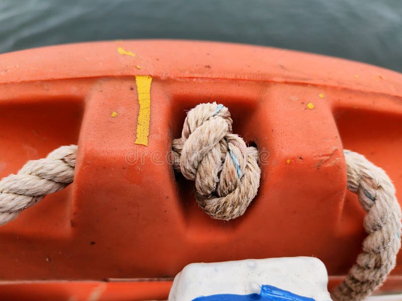 Rope bond in Lifebuoy 4 stock image. Image of iron, wheel - 229156619