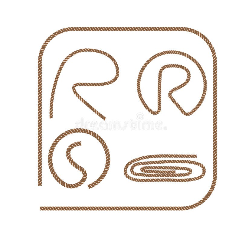 Rope Border Vector Illustration Design Stock Vector - Illustration of ...