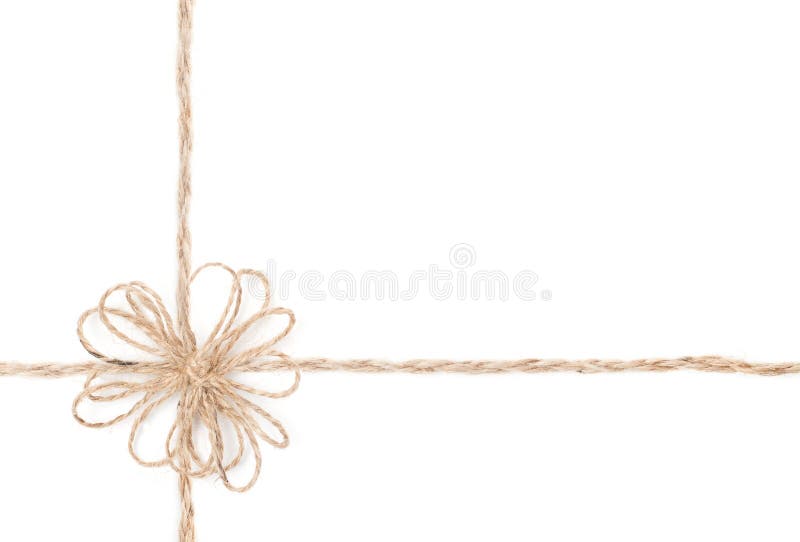 Rope Bow Tag. Jute Wrapping Collection for Present and Pricing Stock ...