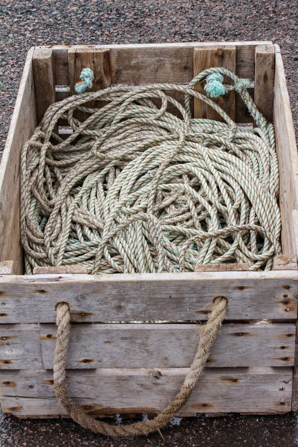 Rope in a Box stock image. Image of board, wooden, wharf - 52677211