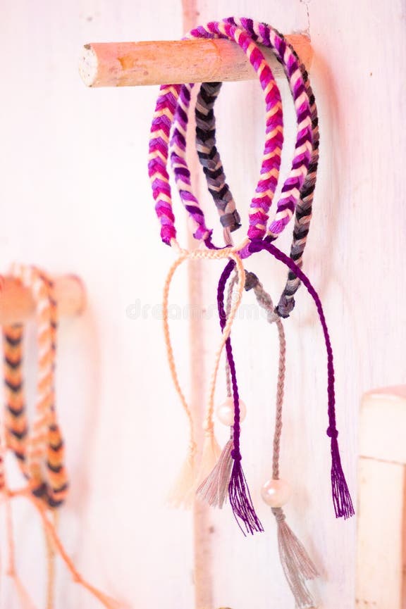Rope Bracelets with Various Models Made from Handicrafts Stock Photo ...