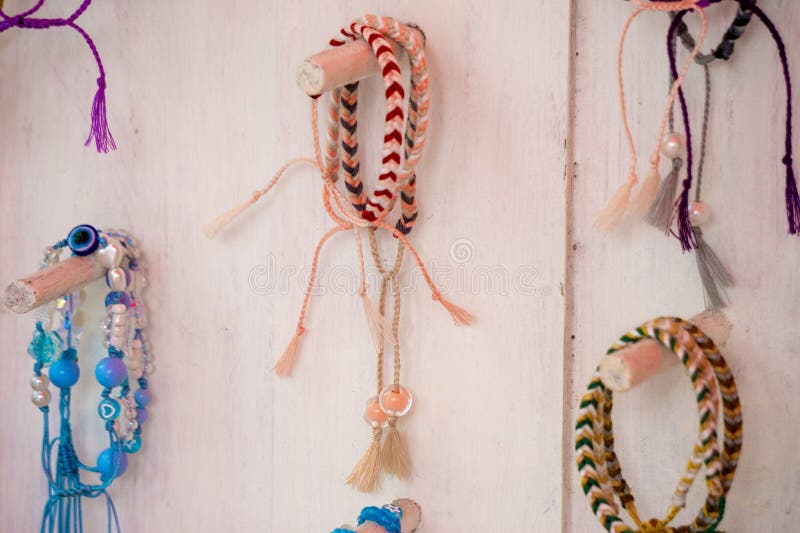 Rope Bracelets with Various Models Made from Handicrafts Stock Image ...