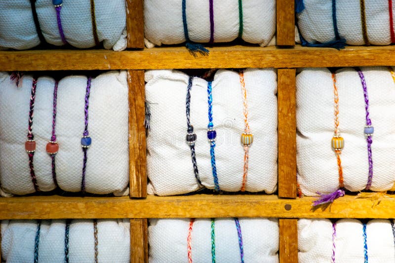 Rope Bracelets with Various Models Made from Handicrafts Stock Photo ...