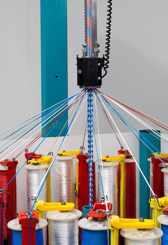 Rope braiding machine stock photo. Image of reel, production - 23867380