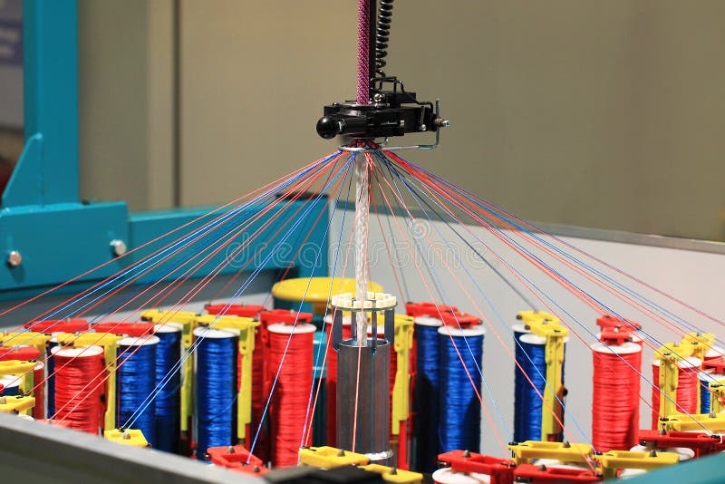 Rope braiding machine stock photo. Image of reel, production - 23867380